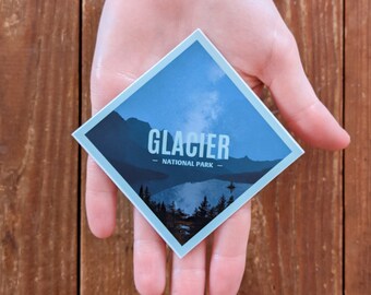 Glacier National Park Sticker Going to the Sun USGS - Etsy