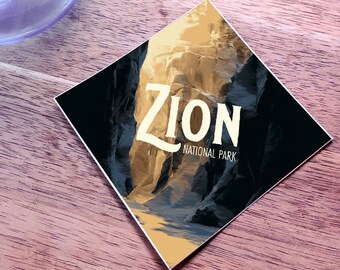 Zion National Park Vinyl Sticker - Etsy
