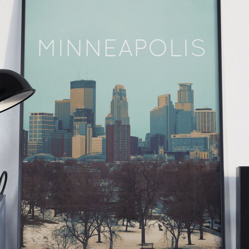 Retro Style Travel Poster Minnesota Vintage Rustic Poster - Etsy