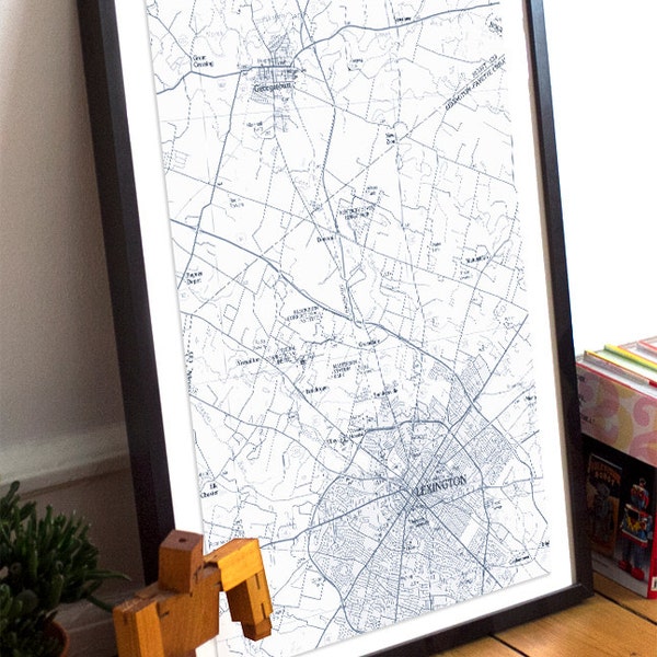 Lexington Map Art - Etsy