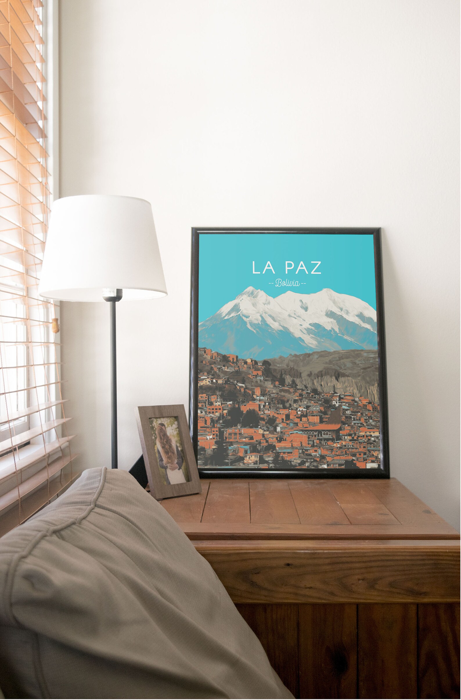 La Paz, Bolivia Retro Travel Art Poster Modern Home Decor 11x17 18x24 ...