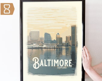 Baltimore Travel Poster - Etsy