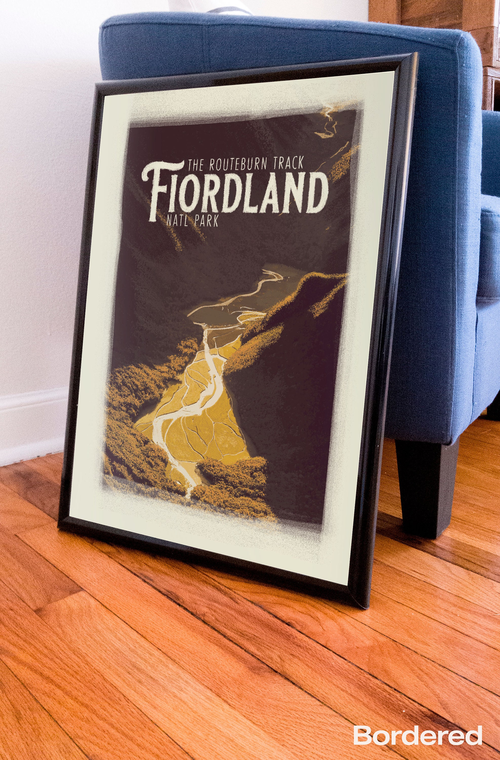 Fiordland National Park New Zealand Travel Retro Travel Art - Etsy