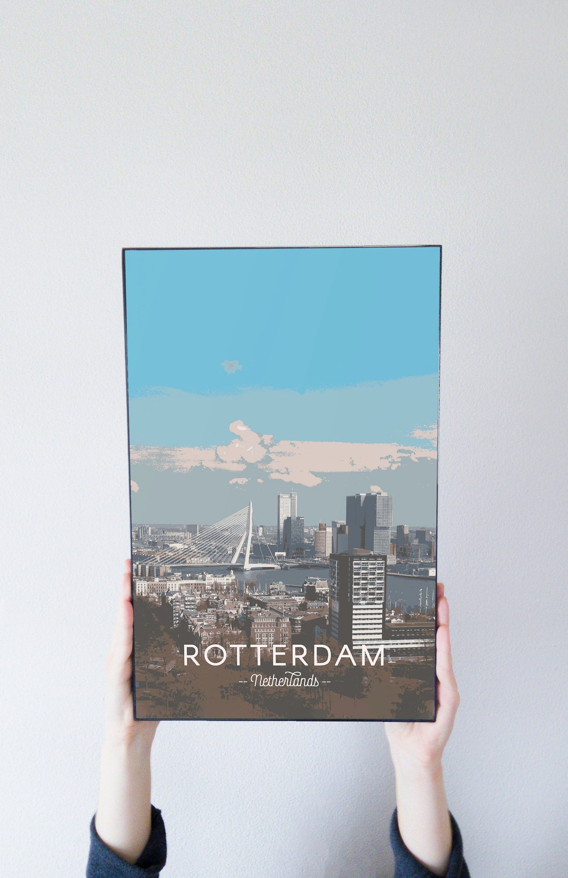 Rotterdam Netherlands Retro Travel Art Poster - Etsy