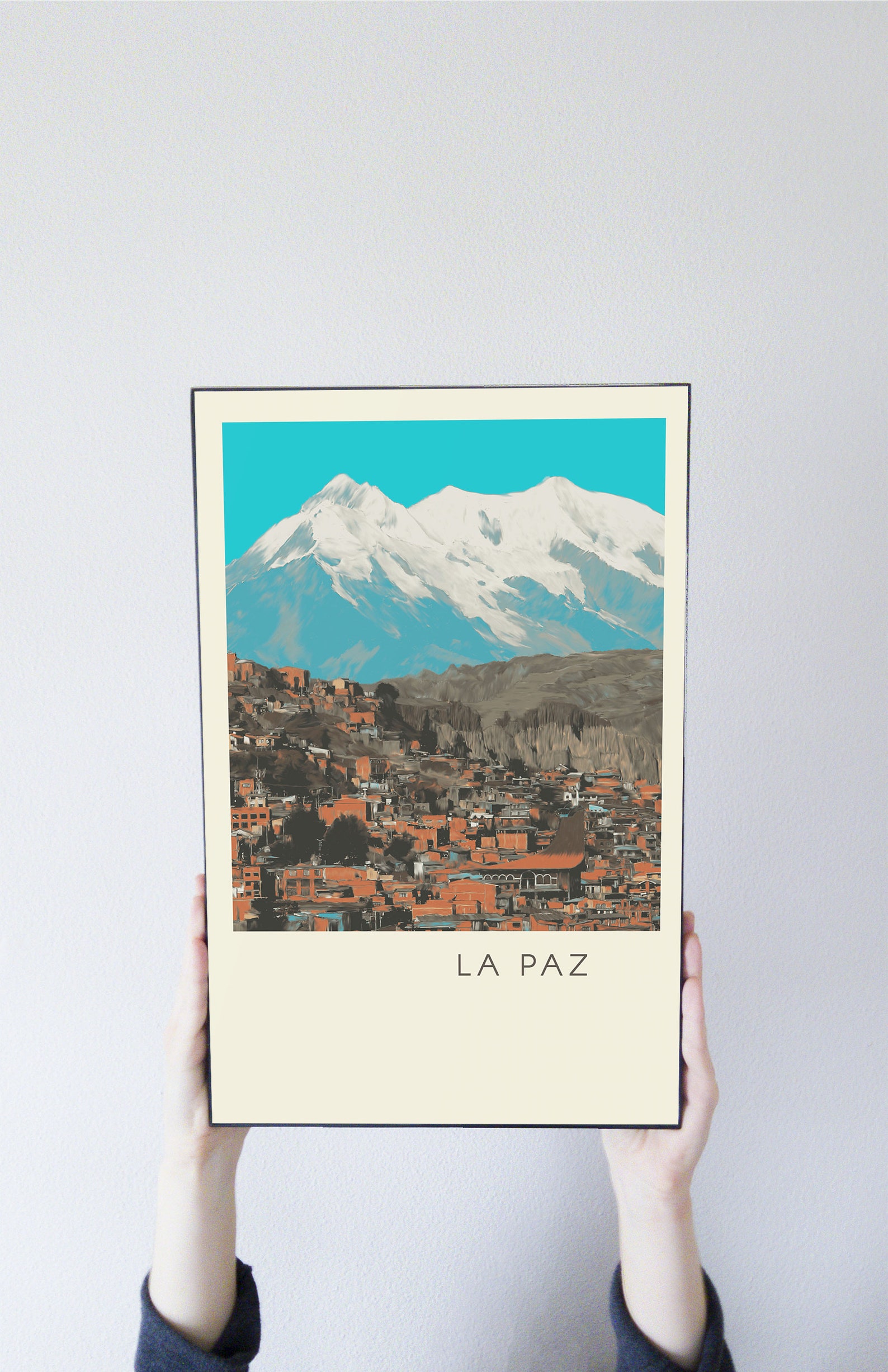 La Paz Bolivia Retro Travel Art Poster - Etsy