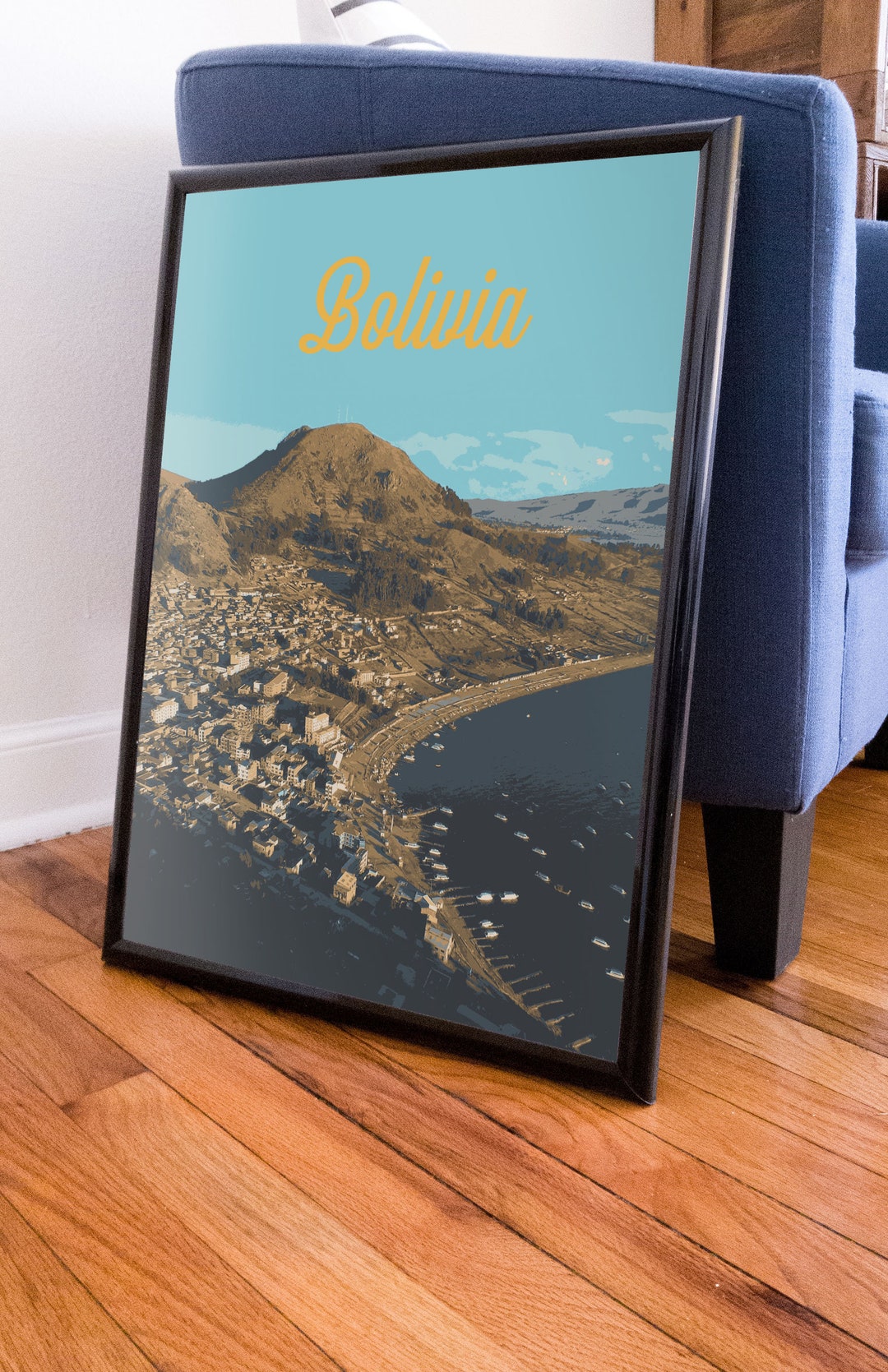 Copacabana, Bolivia Retro Travel Art Poster Modern Home Decor 11x17 ...