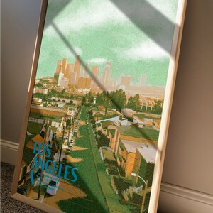 Los Angeles, CA Retro Travel Art Poster Modern Home Decor 11x17 18x24 ...