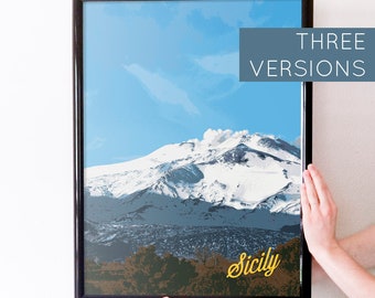 Mt Etna Poster | Etsy