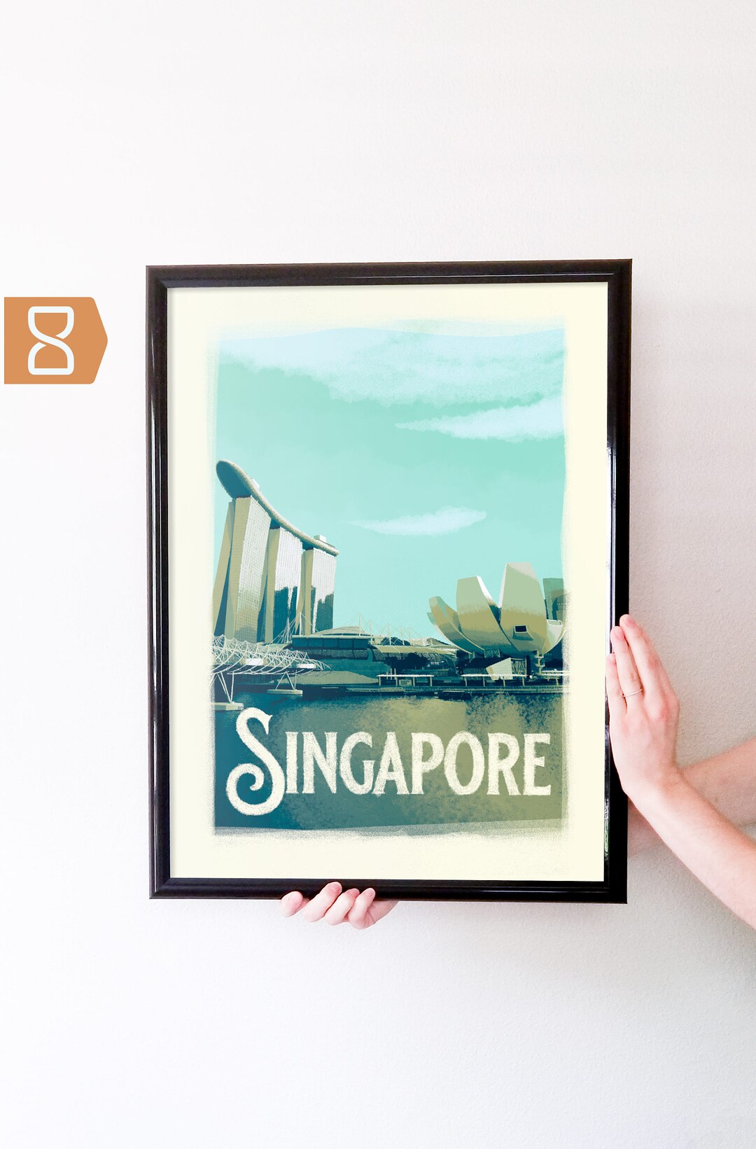 Singapore Retro Travel Art Poster Modern Home Decor 11x17 - Etsy