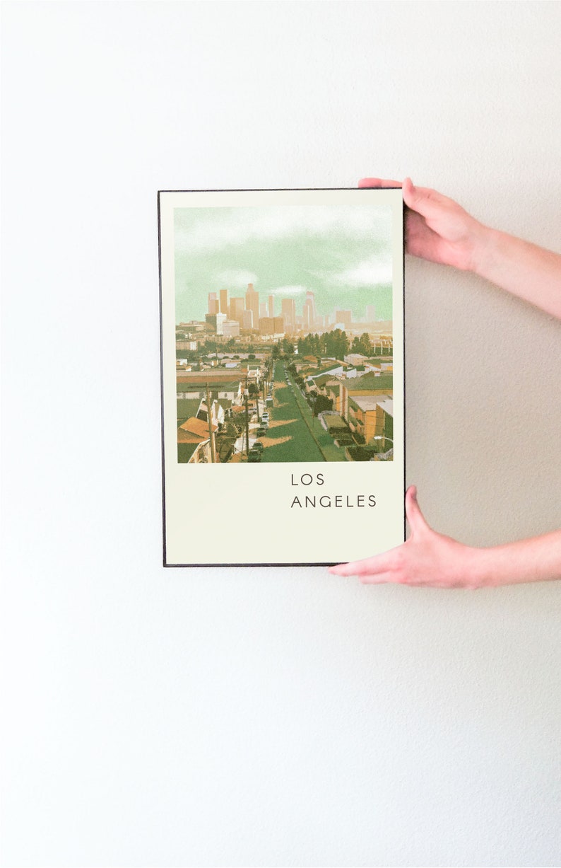 Los Angeles, CA Retro Travel Art Poster Modern Home Decor 11x17 18x24 ...
