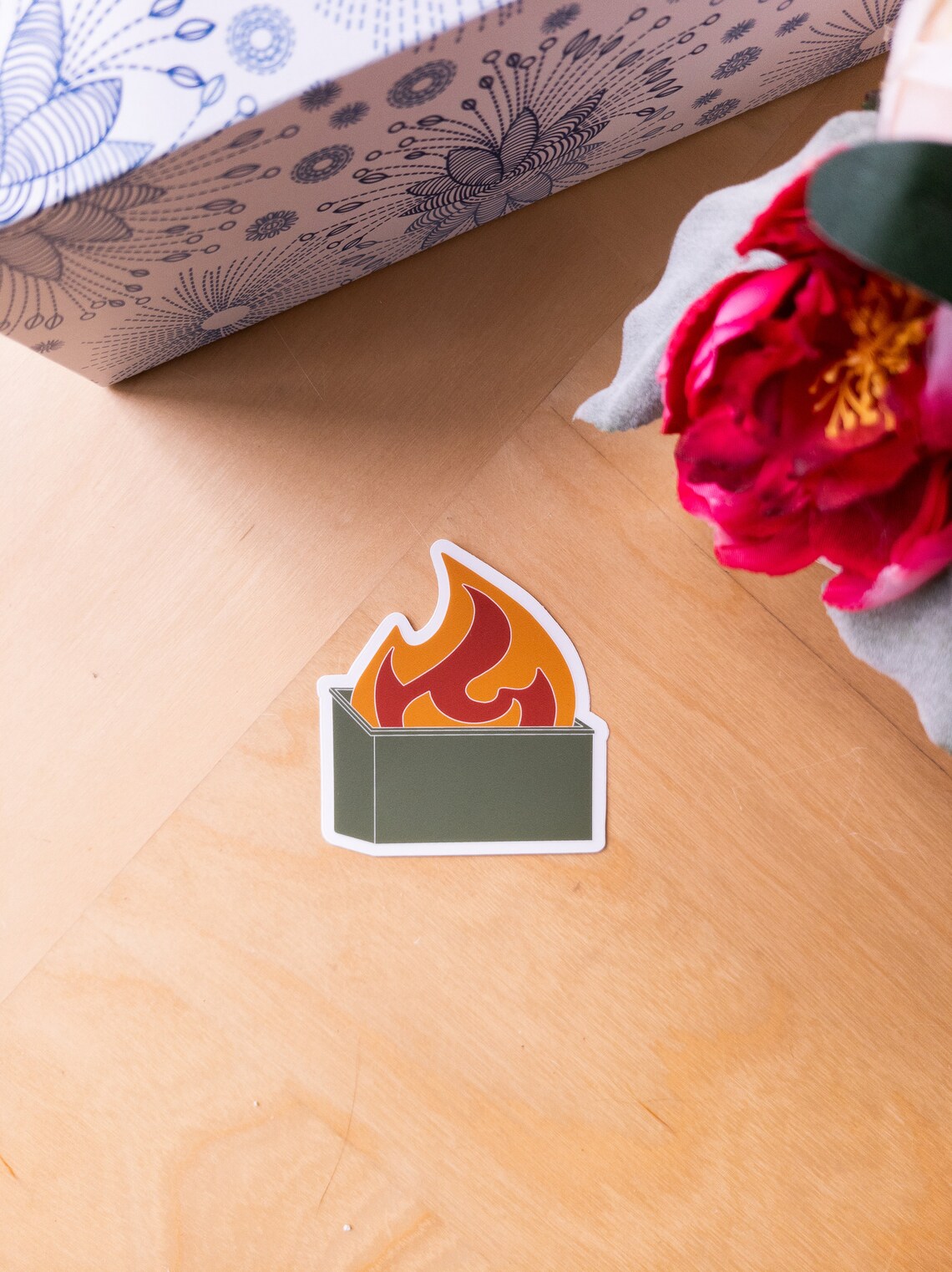Dumpster Fire Vinyl Sticker - Etsy