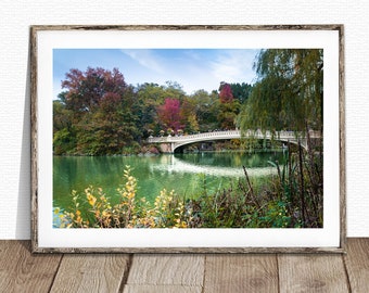 Central Park Bow Bridge NYC Print - Etsy