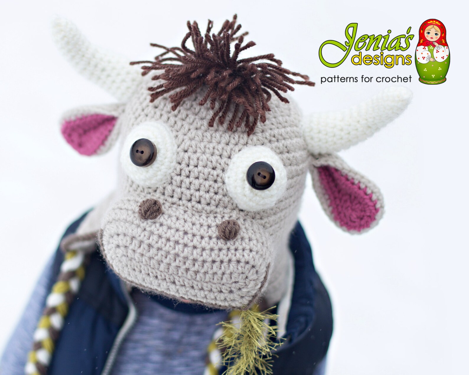 CROCHET PATTERN Cow Hat, Farm Animal Hat Pattern for Baby, Toddler ...