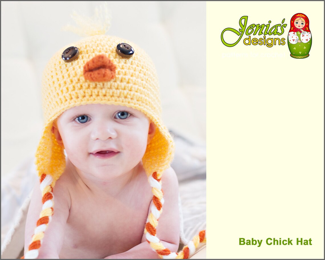 CROCHET PATTERN Baby Chick Hat Pattern Easter Hat Pattern - Etsy