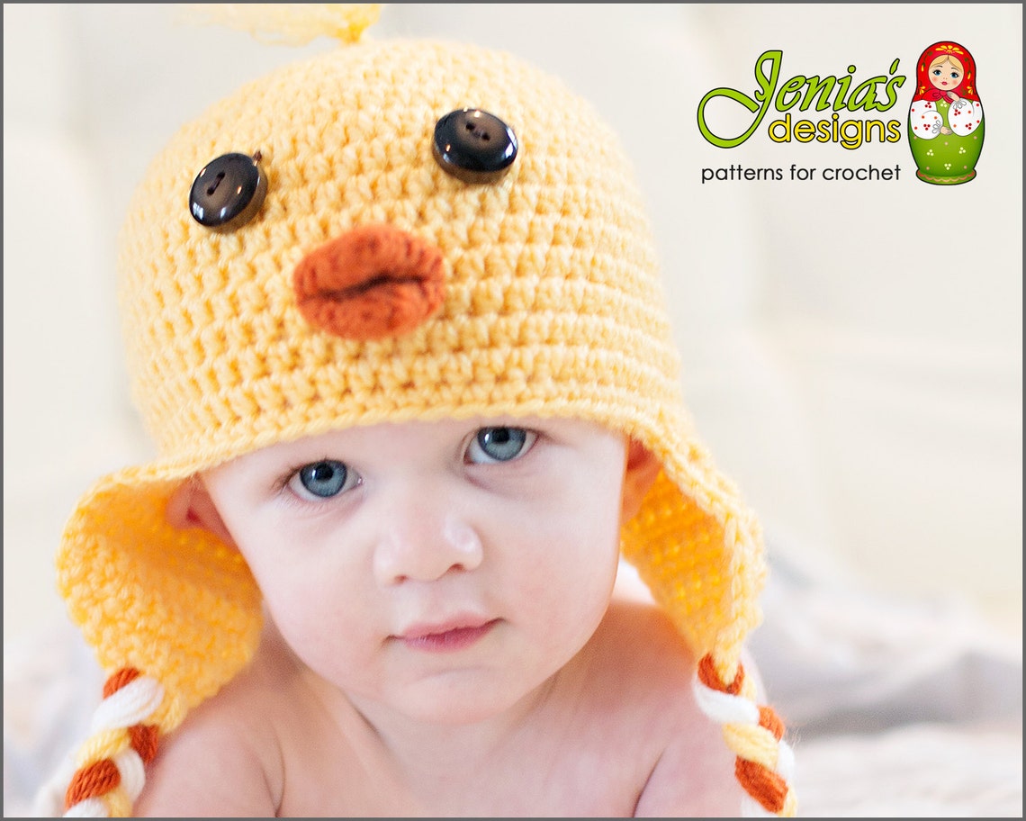 CROCHET PATTERN Baby Chick Hat Pattern Easter Hat Pattern - Etsy