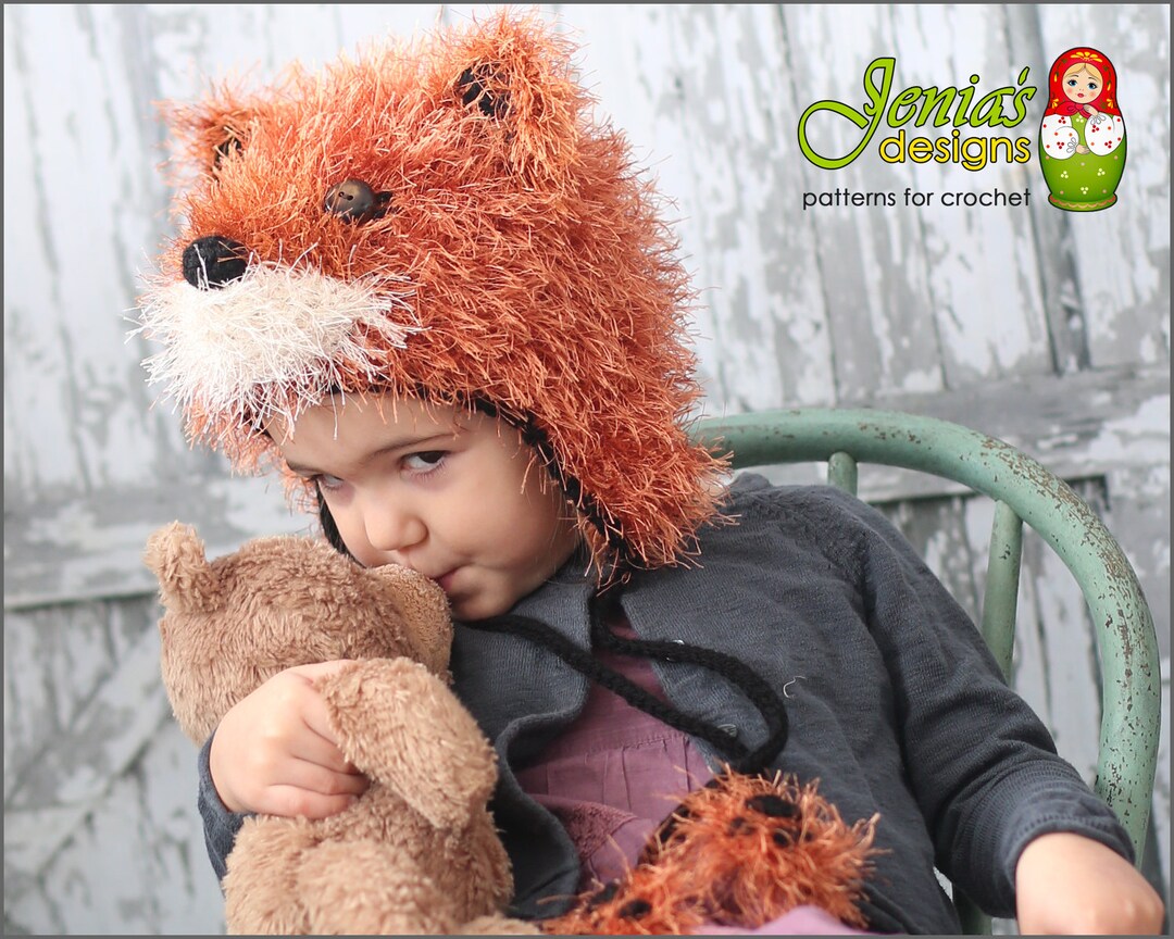 CROCHET PATTERN - Fox Animal Hat for Baby, Toddler, Child, Teen, Adult ...