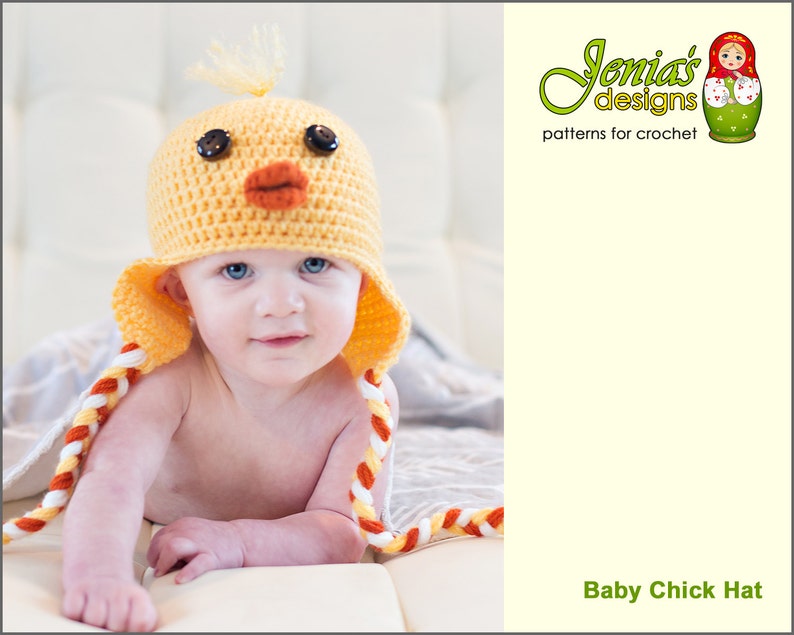 CROCHET PATTERN Baby Chick Hat Pattern Easter Hat Pattern - Etsy