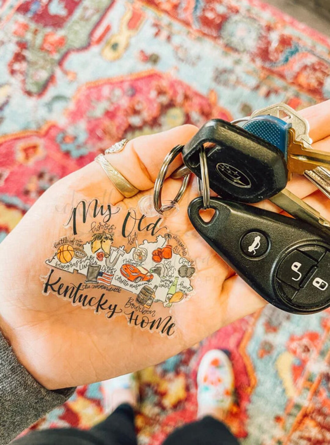 KY Map Collage Acrylic Keychain - Etsy