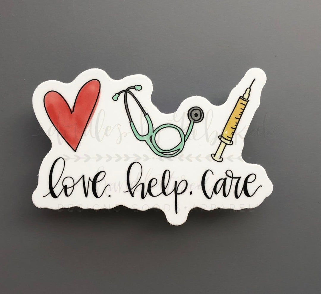 Love Help Care Sticker - Etsy