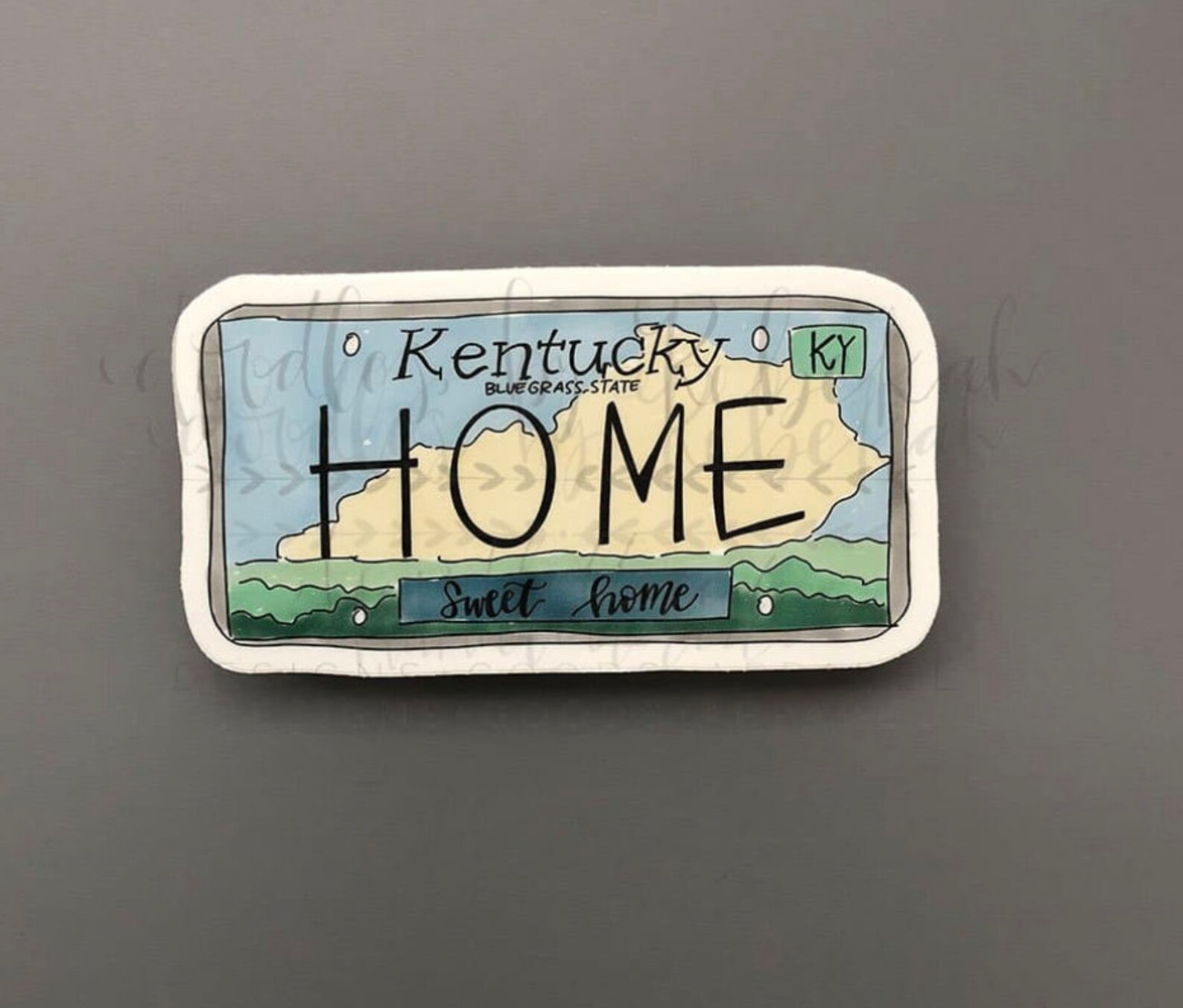 Kentucky License Plate Sticker - Etsy