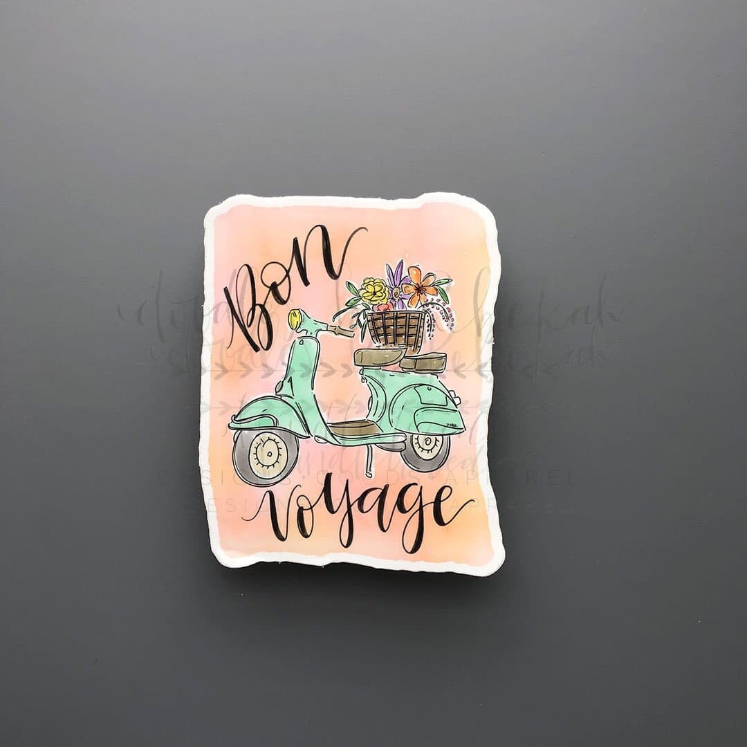 Bon Voyage Sticker - Etsy