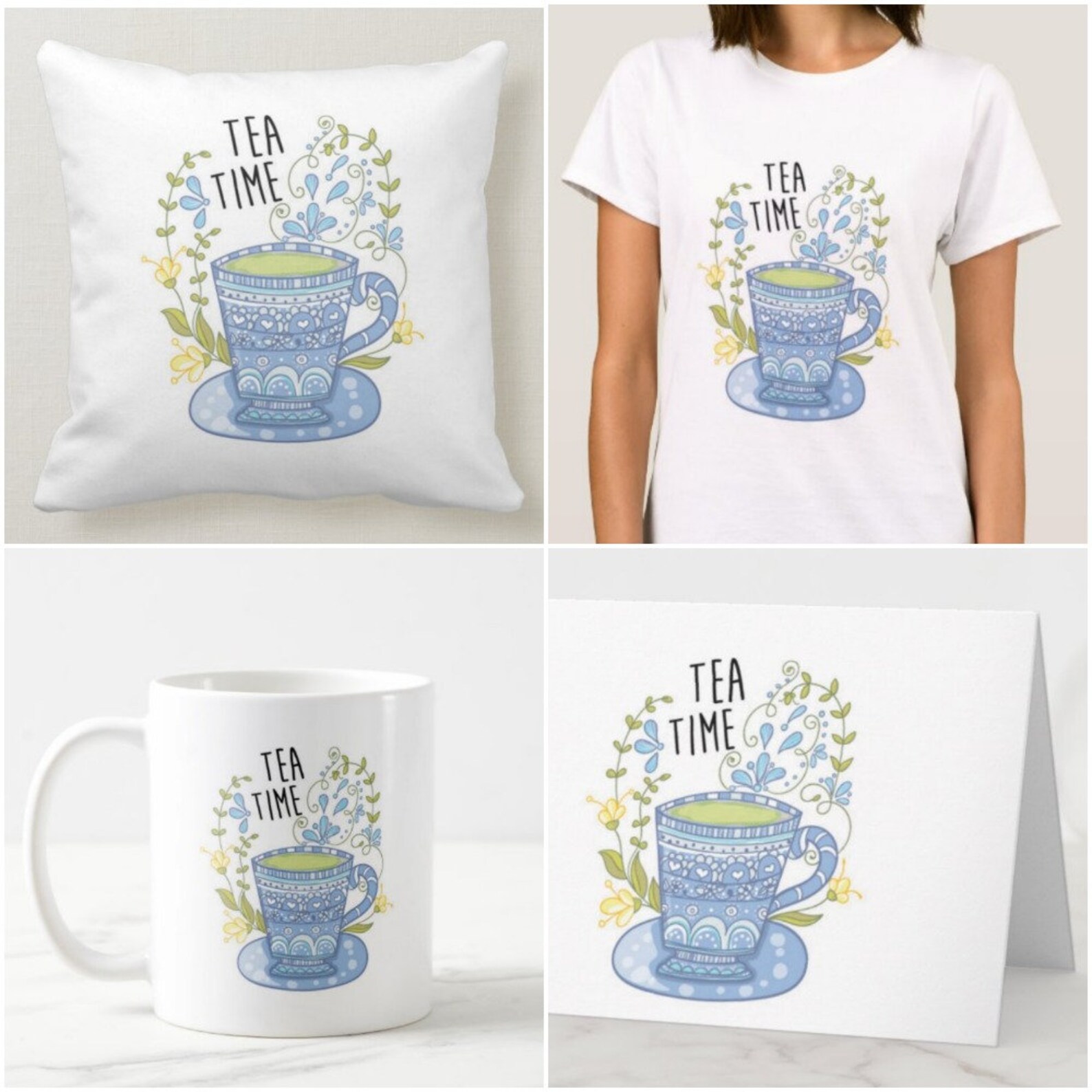 Cute Teacup Clipart,tea Party Illustration, Instant Download,digital ...