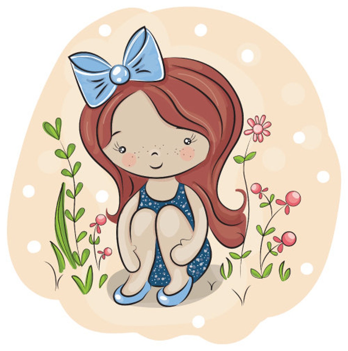 Cute Girl Digital Printable,instant Download,clipart,cute Graphics ...