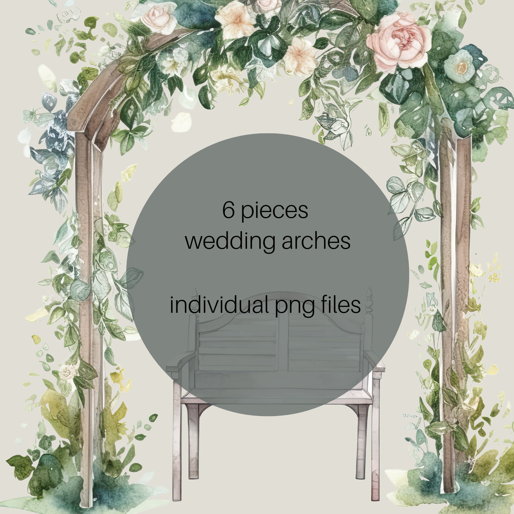 Wedding Arch Clipart Png Just Married Clip Art Flower Wedding - Etsy