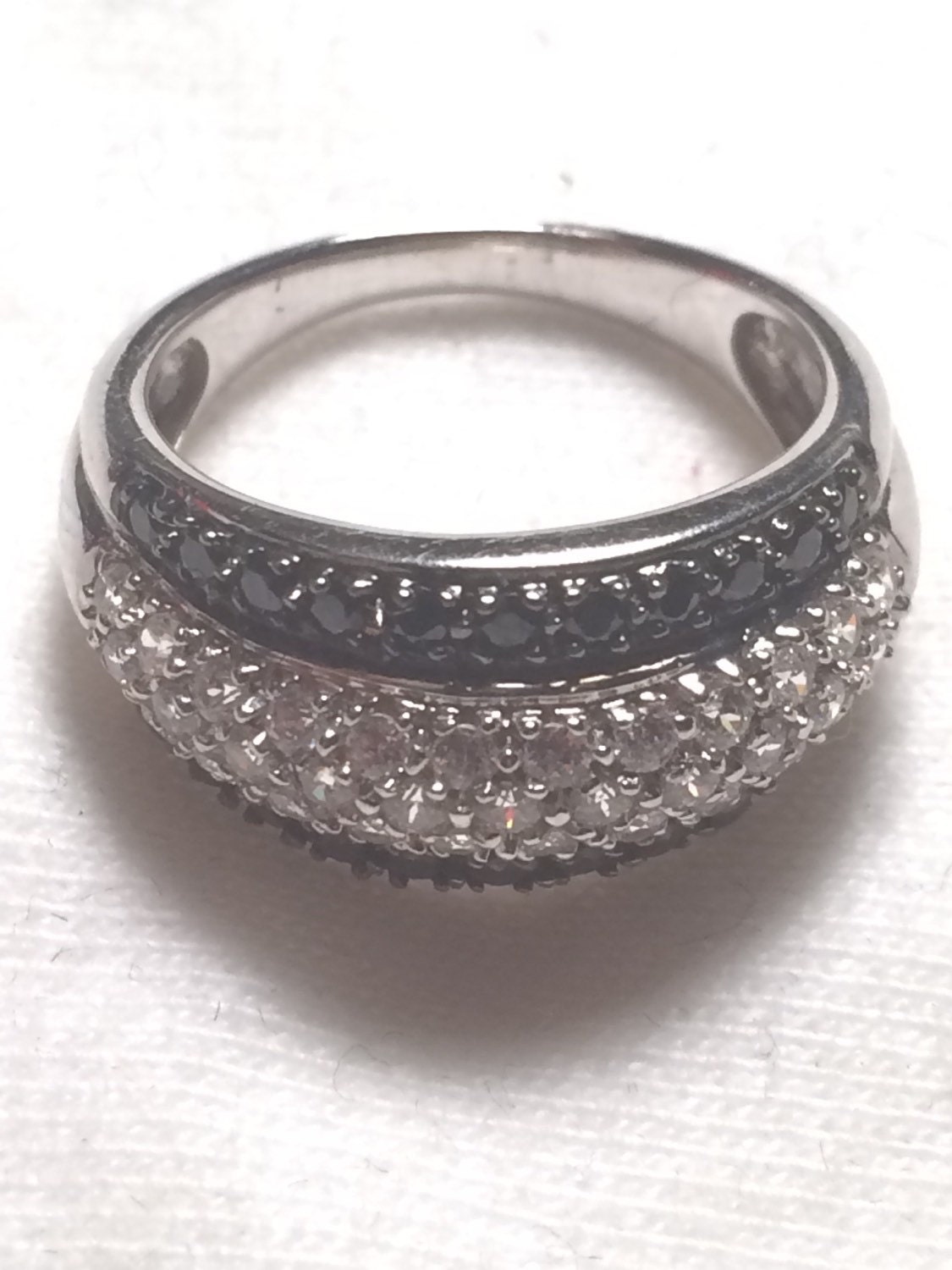 Meda 14k Solid White Gold Ring With CZ Size 6.25 R136 - Etsy UK