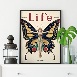 Life Magazine Flapper Print Butterfly Lady Poster - Etsy