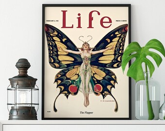 Life Magazine Flapper Print Butterfly Lady Poster - Etsy