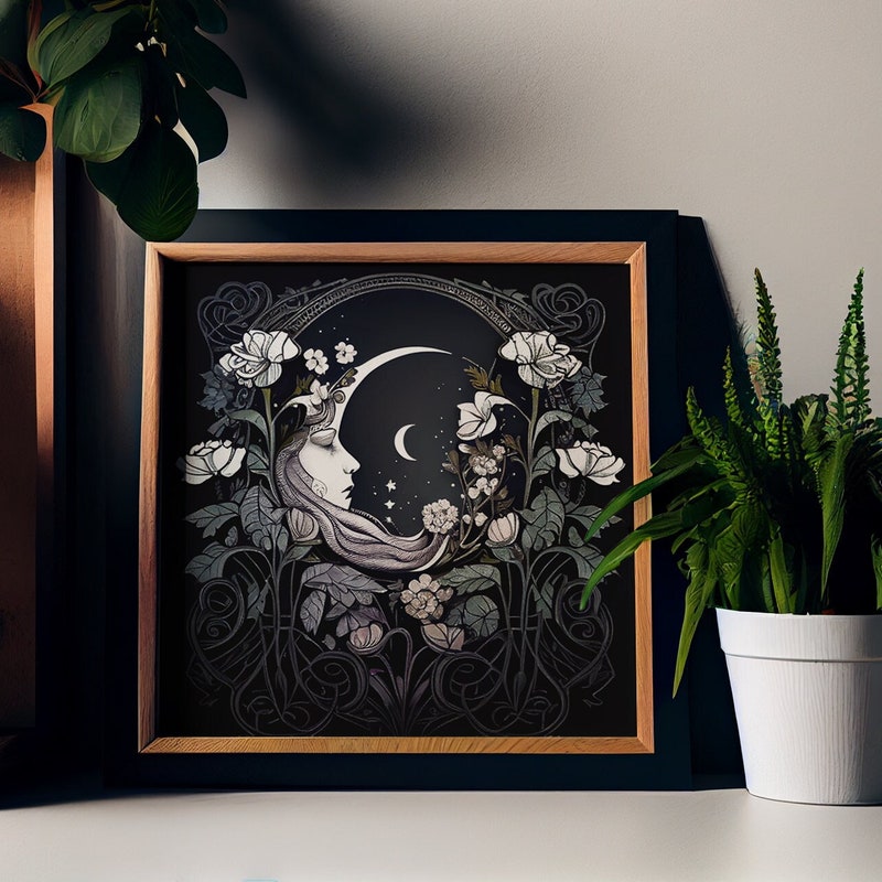 Moon Print - Etsy