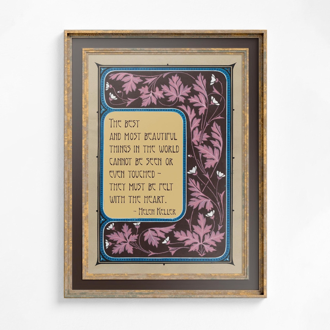 Helen Keller Quote Poem Print - the Best Things - Quote Bohemian Art ...