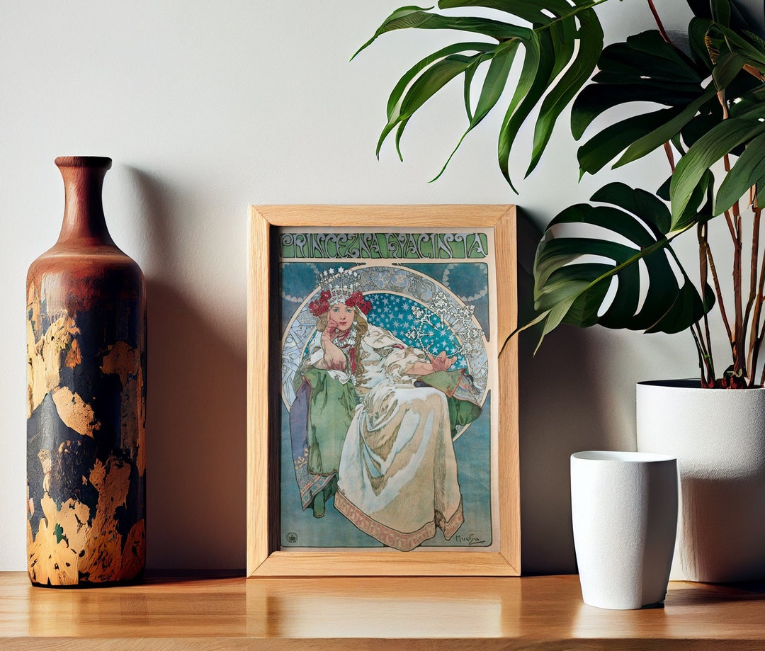 Jugendstil Poster - Mucha - Boho Print - Premium Matte - Etsy Österreich