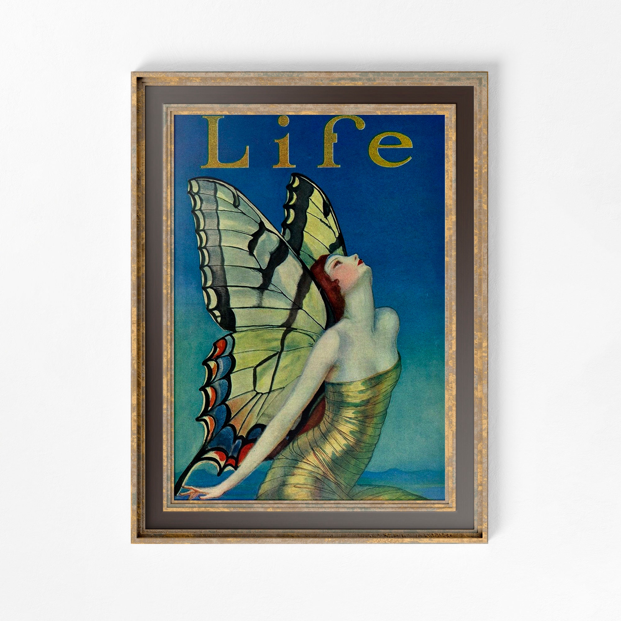 Life Magazine Flapper Print: Butterfly Lady Art Deco Poster - Etsy