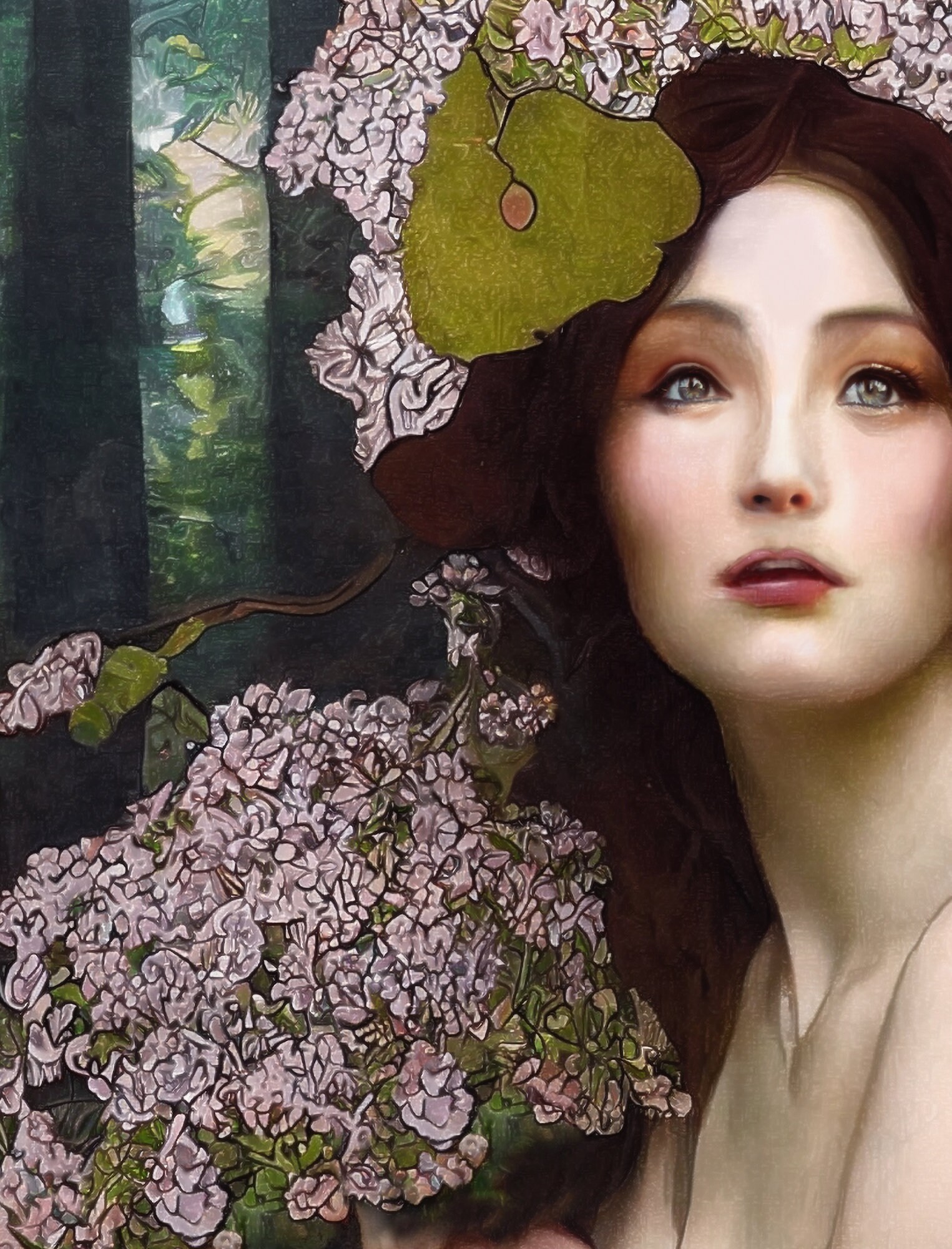 Deco Art Nouveau Goddess Poster Bohemian Goddess Print - Etsy