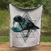 Raven Blanket Alchemy Crow Design Spirit Animal Woven Blanket Jacquard ...