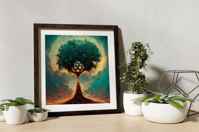 Tree of Life as Above so Below Surreal Art Upper World and - Etsy