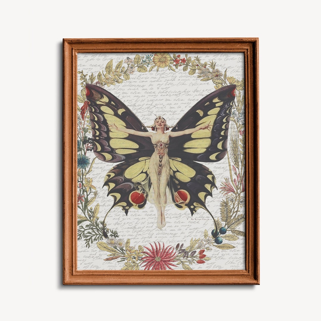 Life Magazine Flapper Print Collage - Butterfly Lady - Poster ...