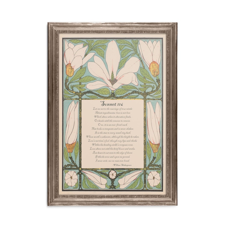 Shakespeare Sonnet 116 Print: Bohemian Poetry Art - Etsy