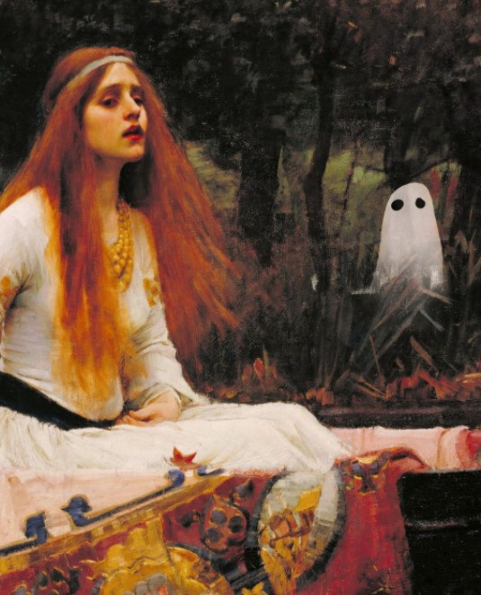 Lady of Shalott Print With Ghost Vintage Bohemian Goddess - Etsy
