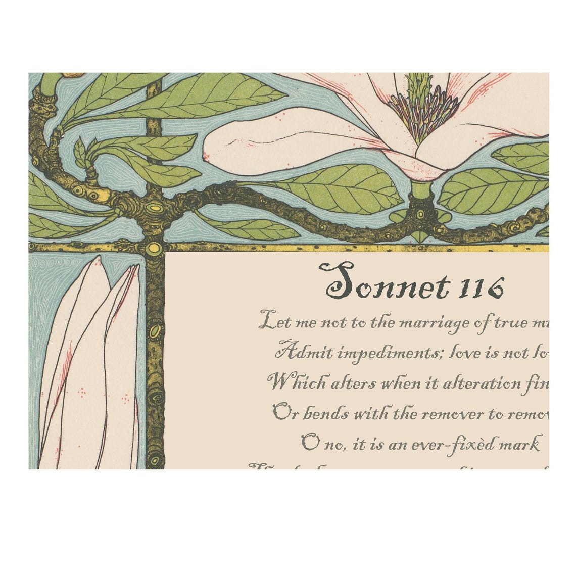 Shakespeare Sonnet 116 Print: Bohemian Poetry Art - Etsy