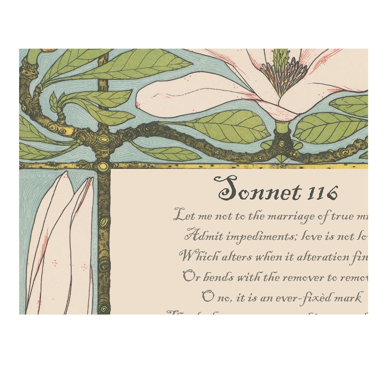 Shakespeare Sonnet 116 Print: Bohemian Poetry Art - Etsy