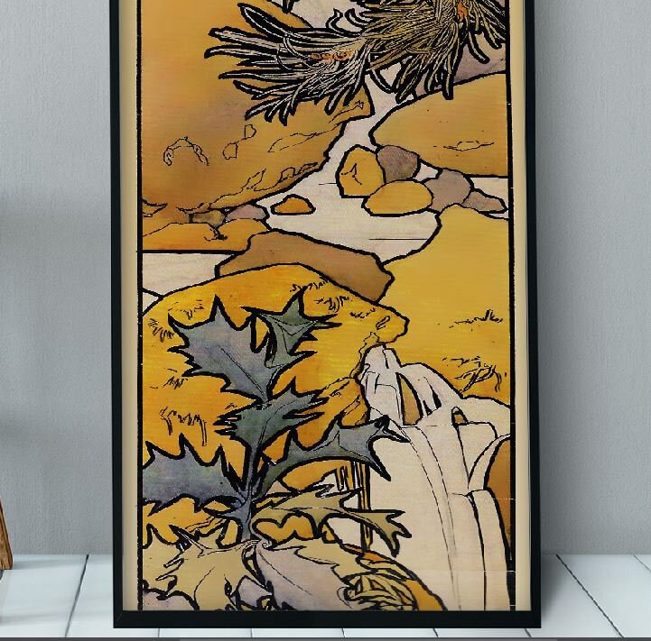 Mucha Print - Art Nouveau Nature- Bohemian Vintage - Print Large ...