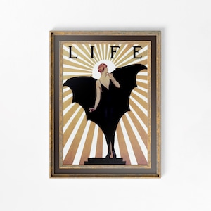 Life Magazine Flapper Print - Bat Lady - Vintage Fashion - Bohemian ...