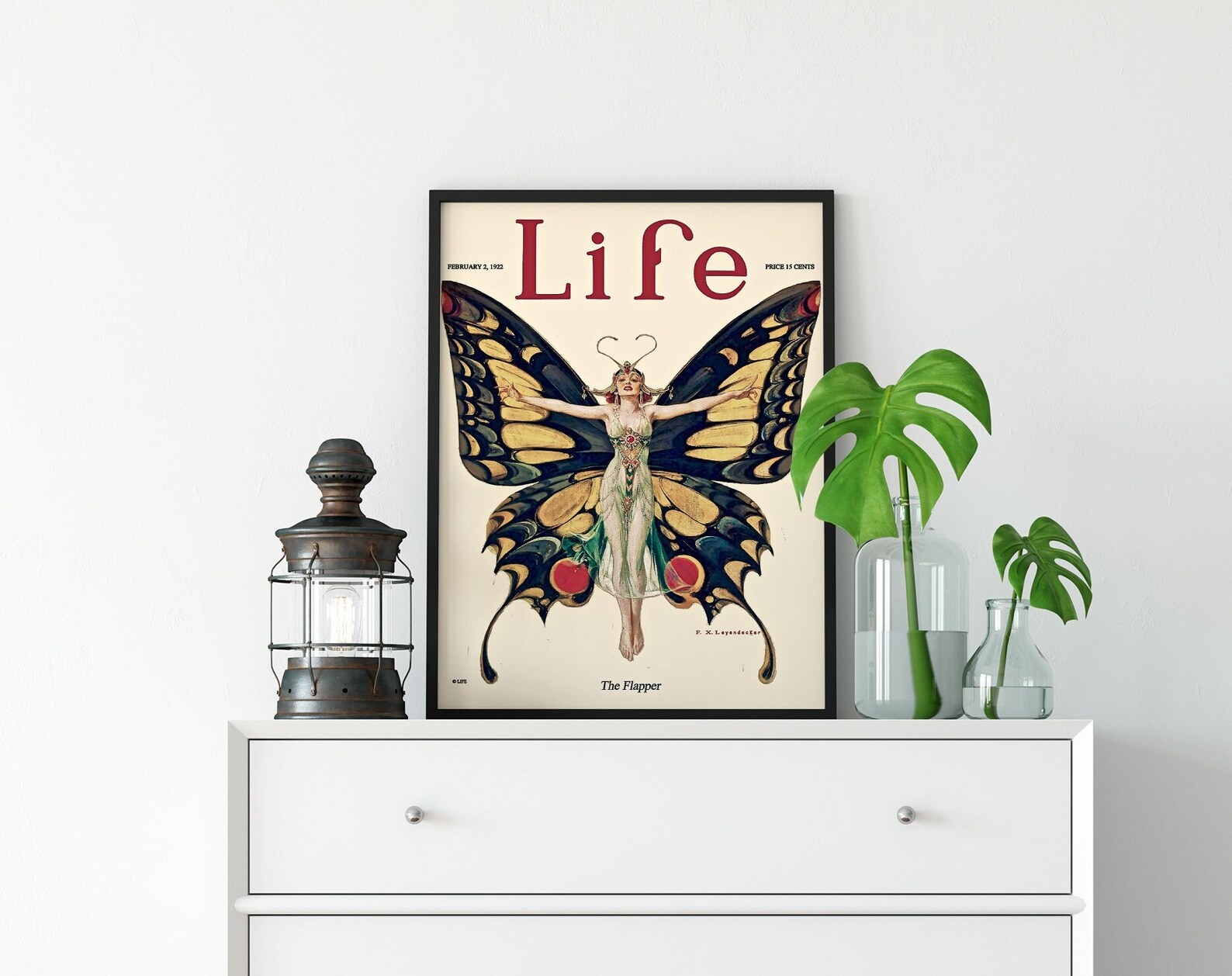 Life Magazine Flapper Print Butterfly Lady Poster - Etsy