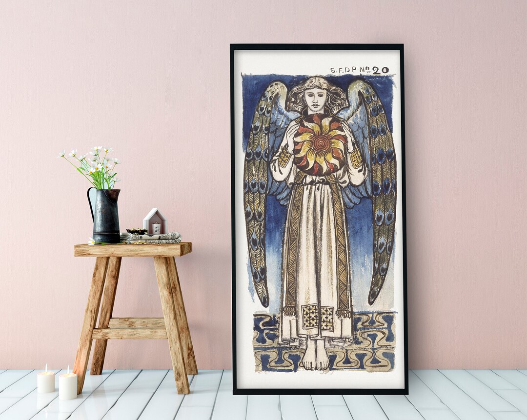 William Morris Angel Art Nouveau Print: Vintage Bohemian Decor - Etsy