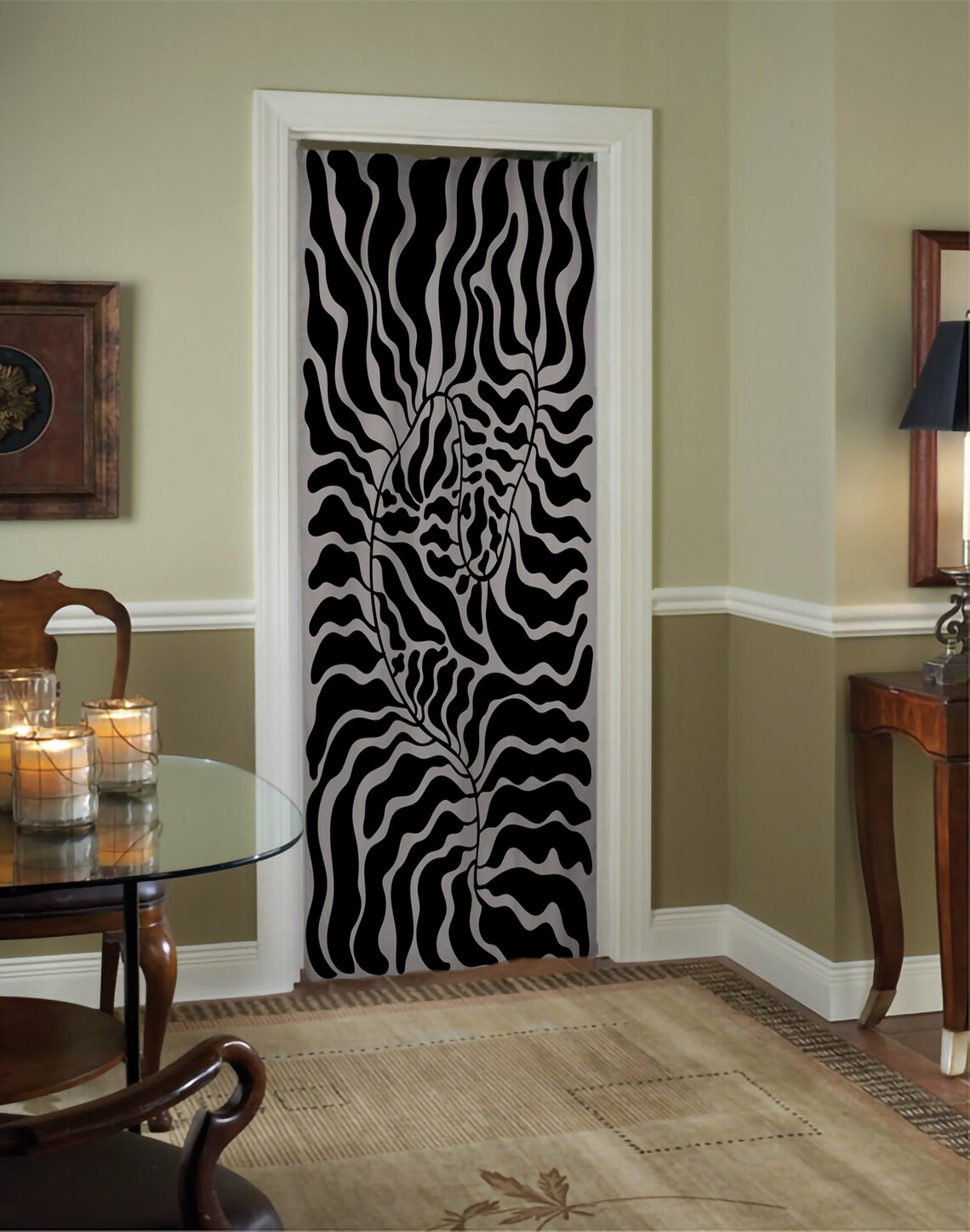 Matisse Curtain Black Matisse Curtain Esoteric Curtain - Etsy