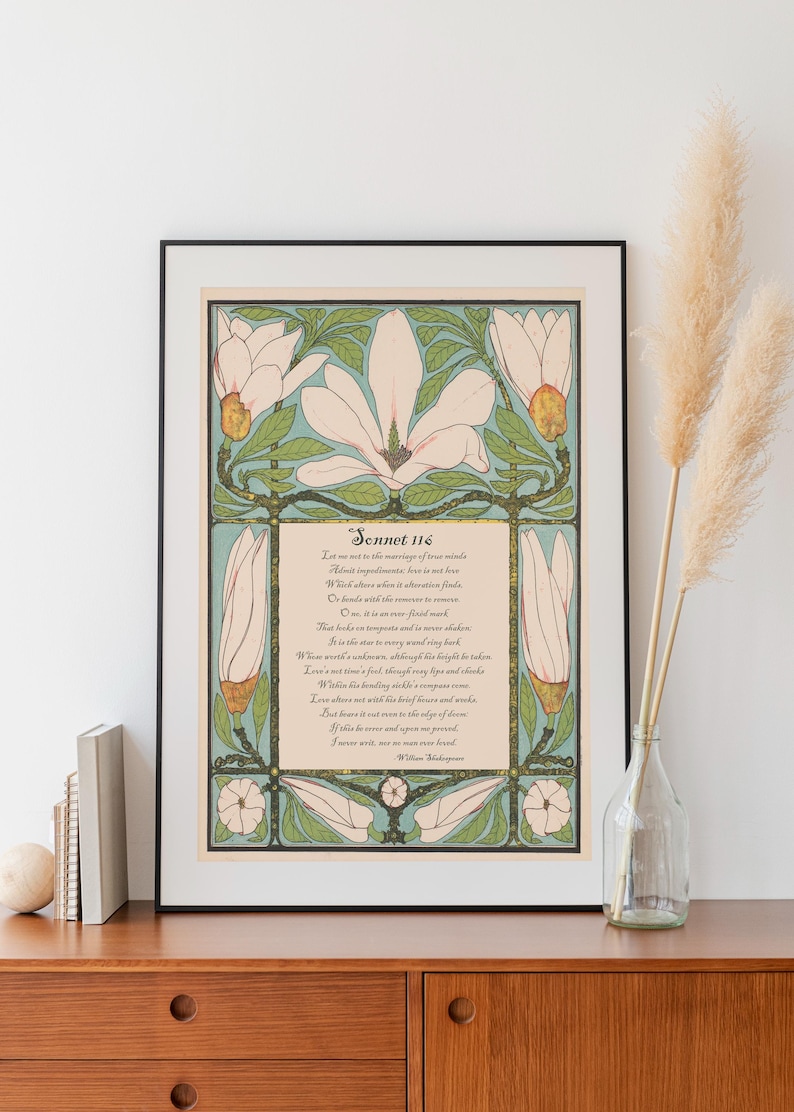 Shakespeare Sonnet 116 Print: Bohemian Poetry Art - Etsy