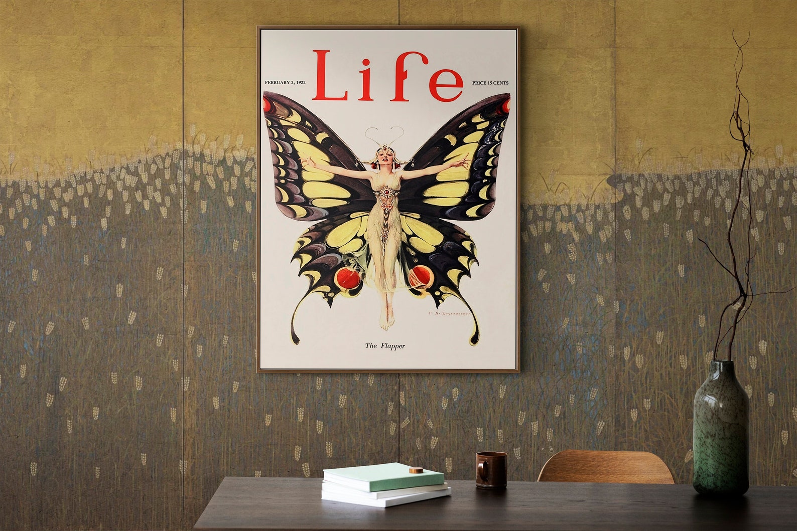 Life Magazine Flapper Print: Butterfly Lady Art Poster - Etsy